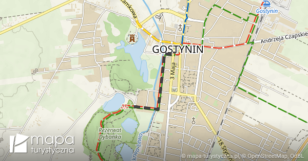 Gostynin, ul. Dybanka - Gostynin | mapa-turystyczna.pl