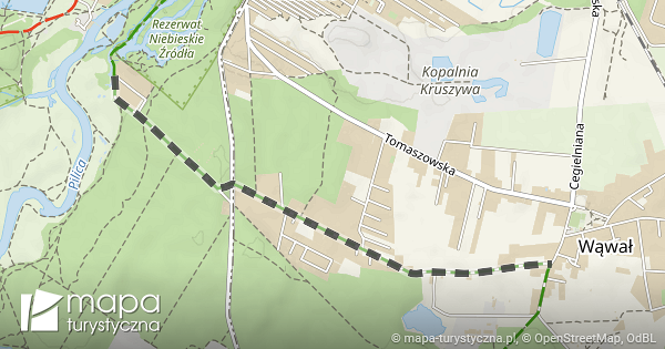 Tomaszów Mazowiecki, ul. Źródlana - Wąwał | mapa-turystyczna.pl