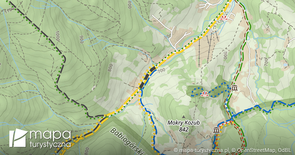 Zawoja, Czatoża - Zawoja, Czatoża, skrzyżowanie | mapa-turystyczna.pl