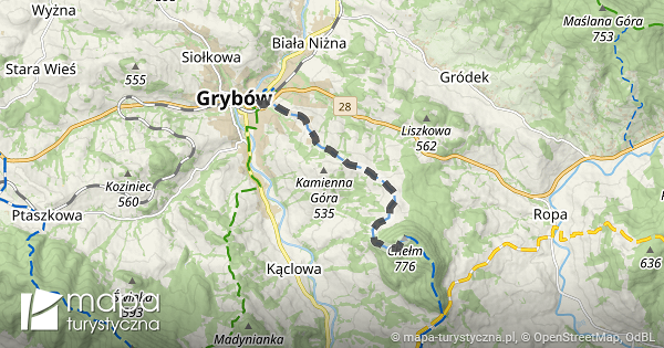 Grybów - Chełm | mapa-turystyczna.pl