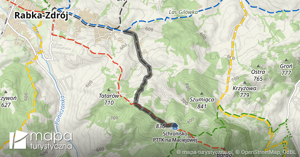 Czarny szlak turystyczny Rabka Plaskówka – Schronisko PTTK na ...