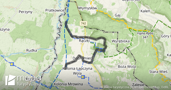 Czarny szlak turystyczny Stanica harcerska Biały Brzeg – Mrowina | mapa ...