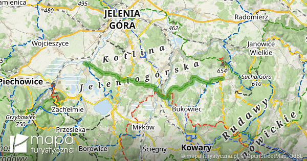 Zielony szlak turystyczny Cieplice – Karpniki | mapa-turystyczna.pl