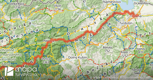 Czerwony szlak turystyczny Trstená – Kľak | mapa-turystyczna.pl