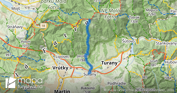 Niebieski szlak turystyczny Sučany – Malý Kriváň | mapa-turystyczna.pl