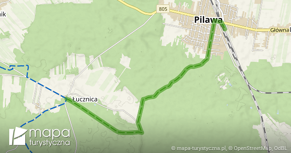 Zielony szlak turystyczny Łucznica – Pilawa | mapa-turystyczna.pl