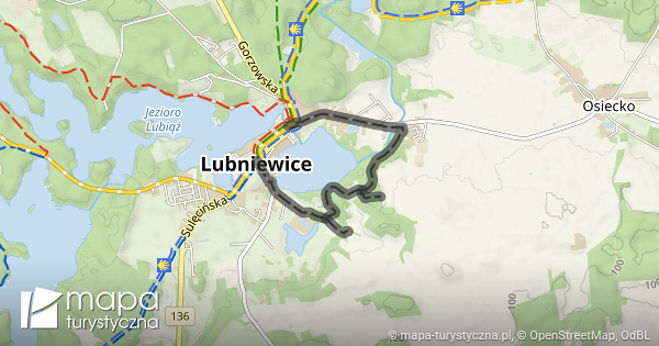 Czarny szlak turystyczny Lubniewice – Lubniewice | mapa-turystyczna.pl