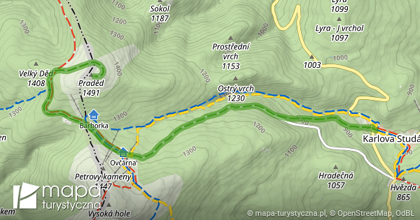Zielony szlak turystyczny Karlova Studánka – Praděd | mapa-turystyczna.pl