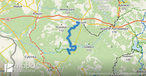 Niebieski szlak turystyczny Pliszka – Torzym | mapa-turystyczna.pl
