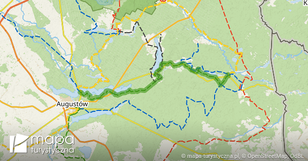 Zielony szlak turystyczny Augustów – Mikaszówka | mapa-turystyczna.pl
