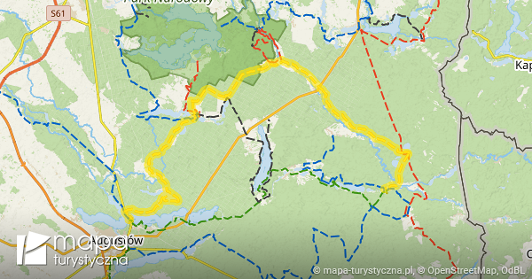 Żółty szlak turystyczny Augustów – Mikaszówka | mapa-turystyczna.pl