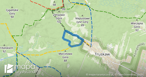 Niebieski szlak spacerowy Truskaw – Cyganka | mapa-turystyczna.pl