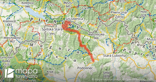 Pieninská cesta | mapa-turystyczna.pl