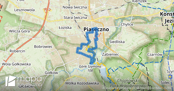 Turystyczny szlak spacerowy "Do Zalesia" | mapa-turystyczna.pl
