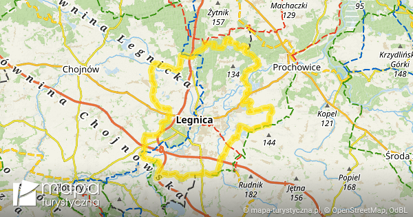 Szlak Dookoła Legnicy | mapa-turystyczna.pl