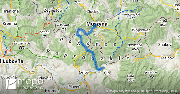 Niebieski szlak turystyczny Muszyna – Čirč | mapa-turystyczna.pl