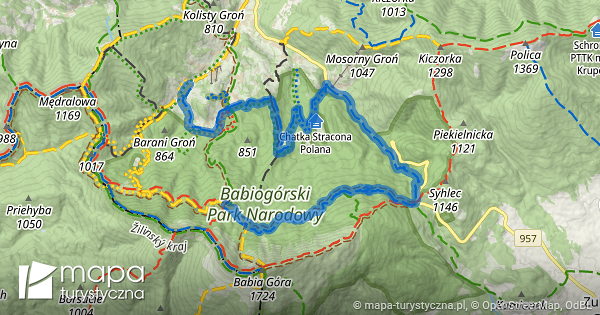 Niebieski szlak turystyczny Zawoja, Czatoża – Schronisko PTTK Markowe ...